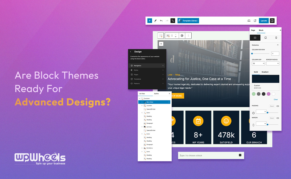 Are Block Themes Ready For Advanced Designs? - WPWheels WordPress